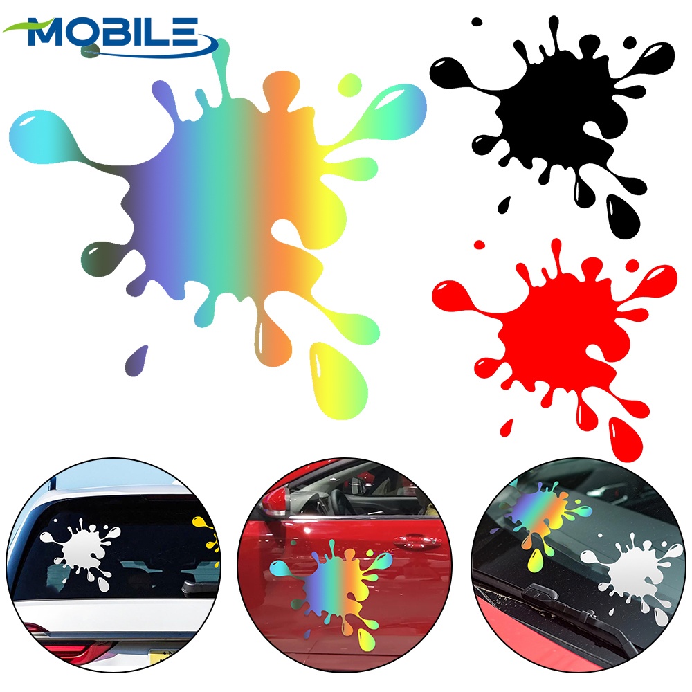 [ Featured ] Auto Body Window Rear Windshield Sticker / Creative Stains Ink Decorative Stickers ...