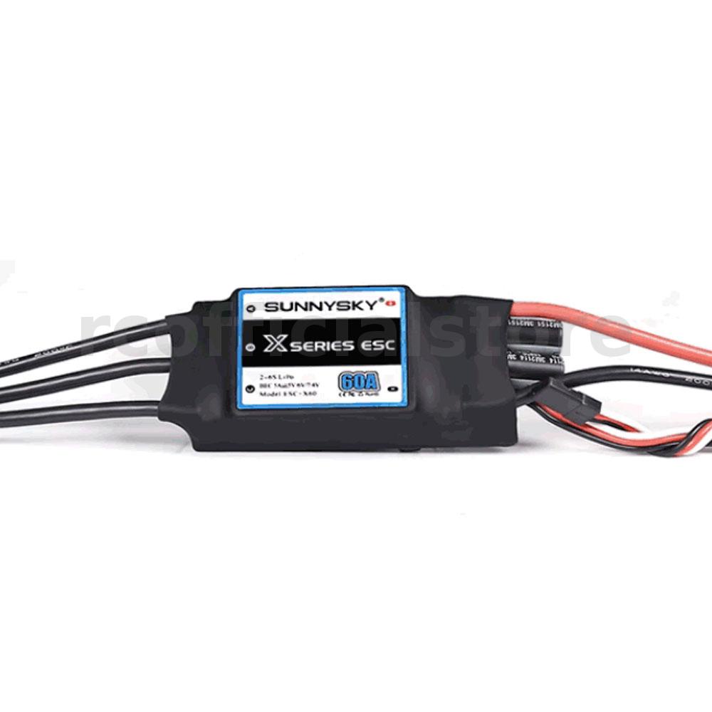 SUNNYSKY 60A 2-6S Brushless ESC With 5V/6V/7.4V/5A BEC 3.5mm XT60 plug ...