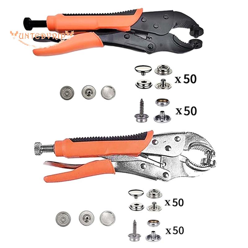 Heavy Duty Snap Fastener Tool,Snap Setter Tool Kit with 50 Sets, for ...