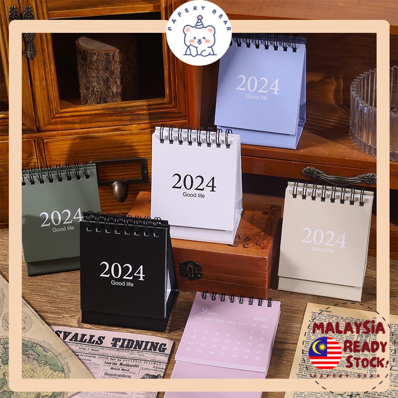 [STOCK CLEARANCE] 2024 Mini Desktop Calendar Minimalist Decoration ...