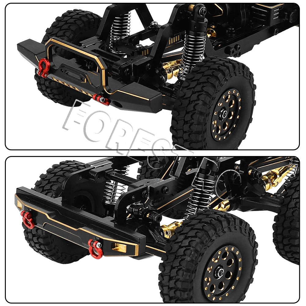Brass + Aluminum Metal 6x6 RC Car Chassis Frame with Front Middle Rear Axles Gearbox DIY for ...
