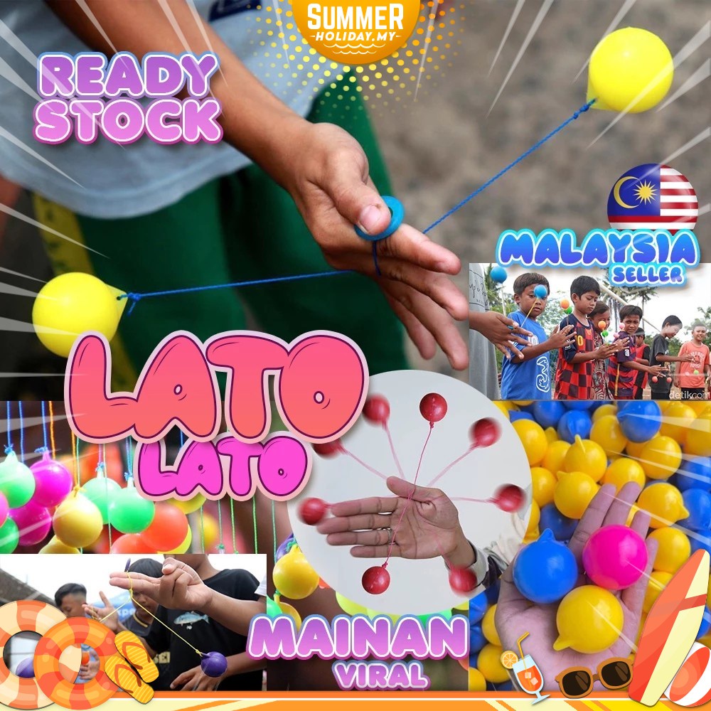 Lato Bola Viral Trend Mainan Latto Tradisional Swinging Pendulum Ball ...