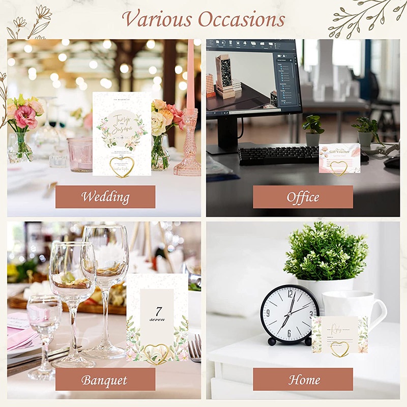 30Pcs Wedding Table Number Holder Stands Name Seating Labels Placecard ...