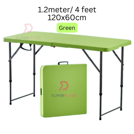 Green 2x4 Feet Foldable Banquet Table Portable Briefcase Exhibition ...