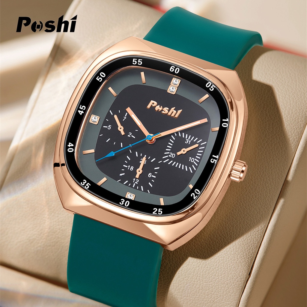 POSHI New Korean Style Ladies Watch Fashion Silicone Band Waterproof ...