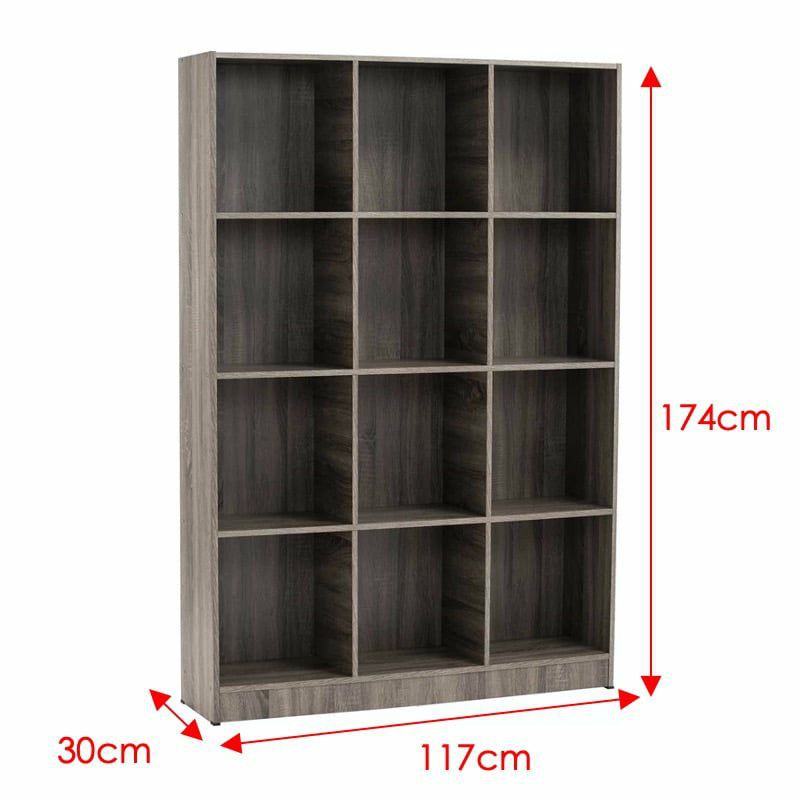 ECO Cabinet Fail 12 Kompartmen Chipboard (Dark Oak, Light Cappuccino ...