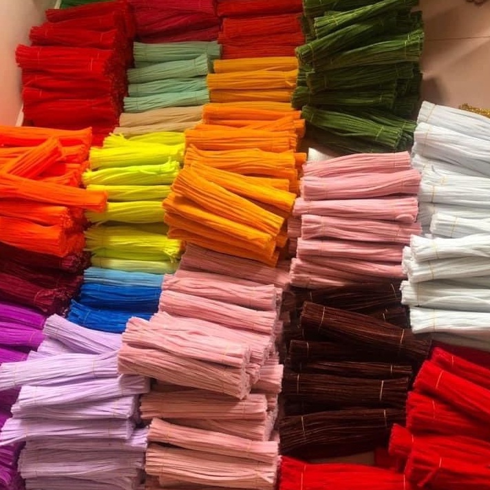 (TYPE 1) Set of 100 pastel-colored velvet wire to make handmade ...