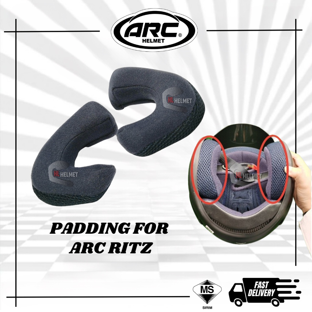 ARC ORIGINAL EAR PADDING FOR RITZ HELMET ( ARC Helmet RITZ Side Padding ...