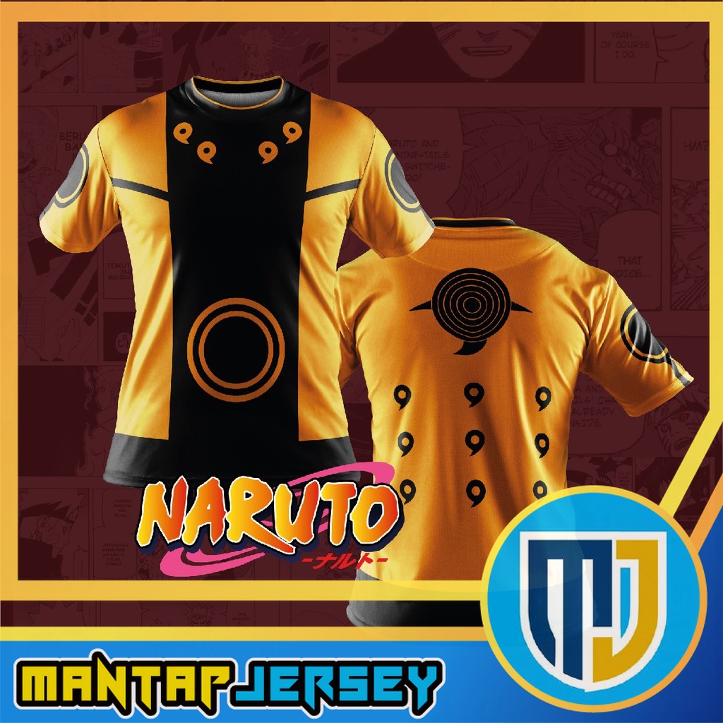 KIDS / ADULT FAZZ NT01 - BAJU JERSEY UZUMAKI NARUTO KYUBI v1 ANIME CLAN ...