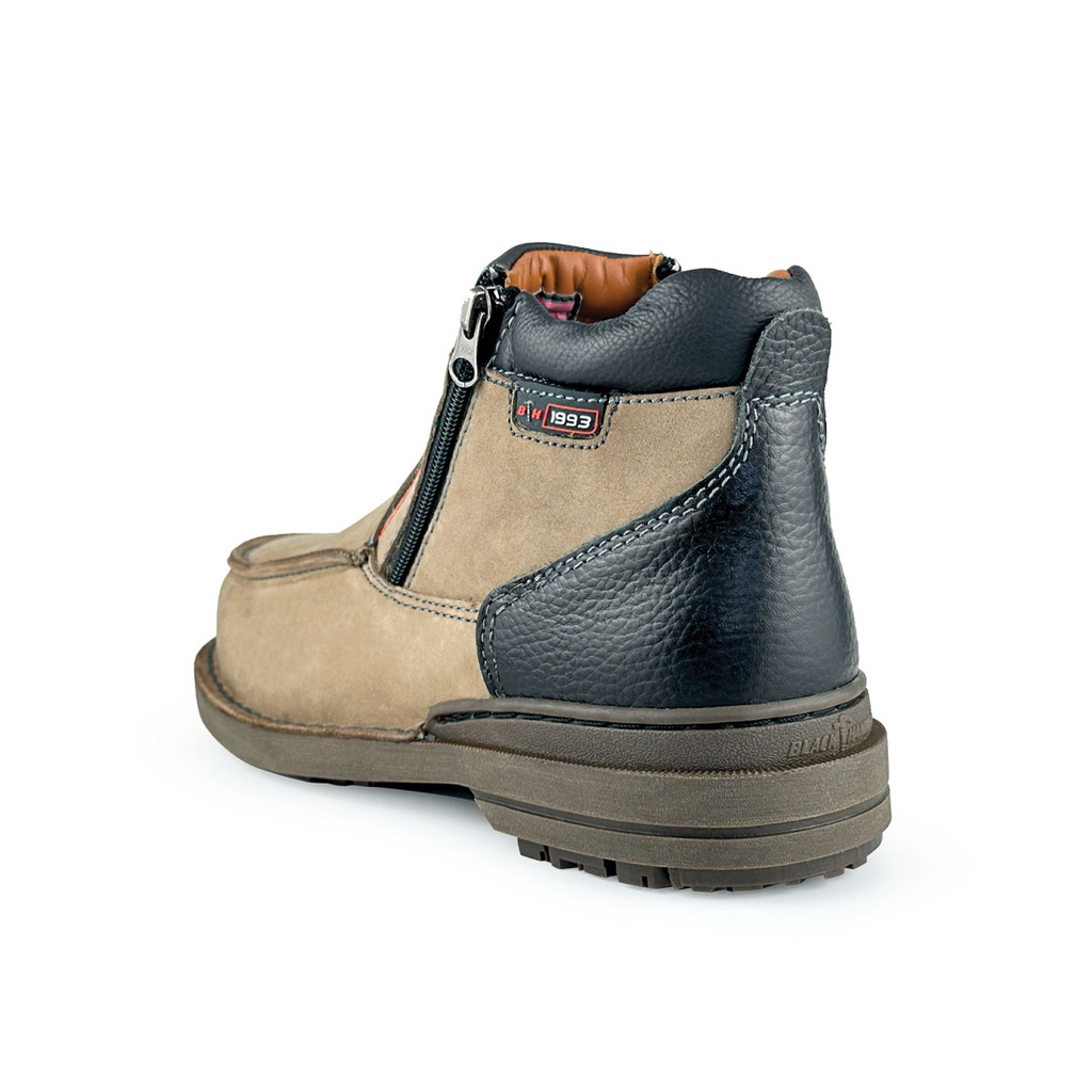 Black Hammer Men Mid Cut with Double Zip Safety Shoe BH2609 | Shopee ...