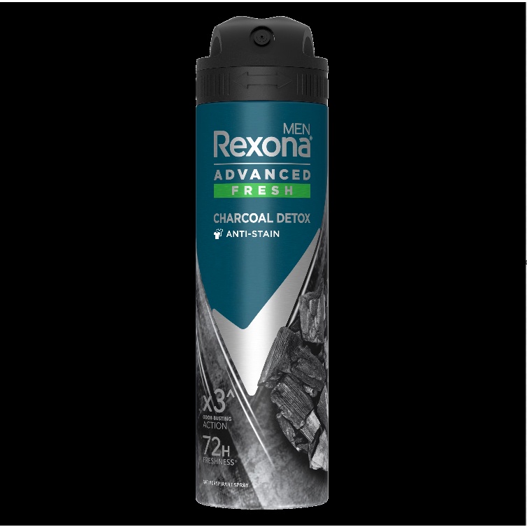 Rexona Men Advanced Fresh Charcoal Detox Deodorant Spray ( 135ml ...