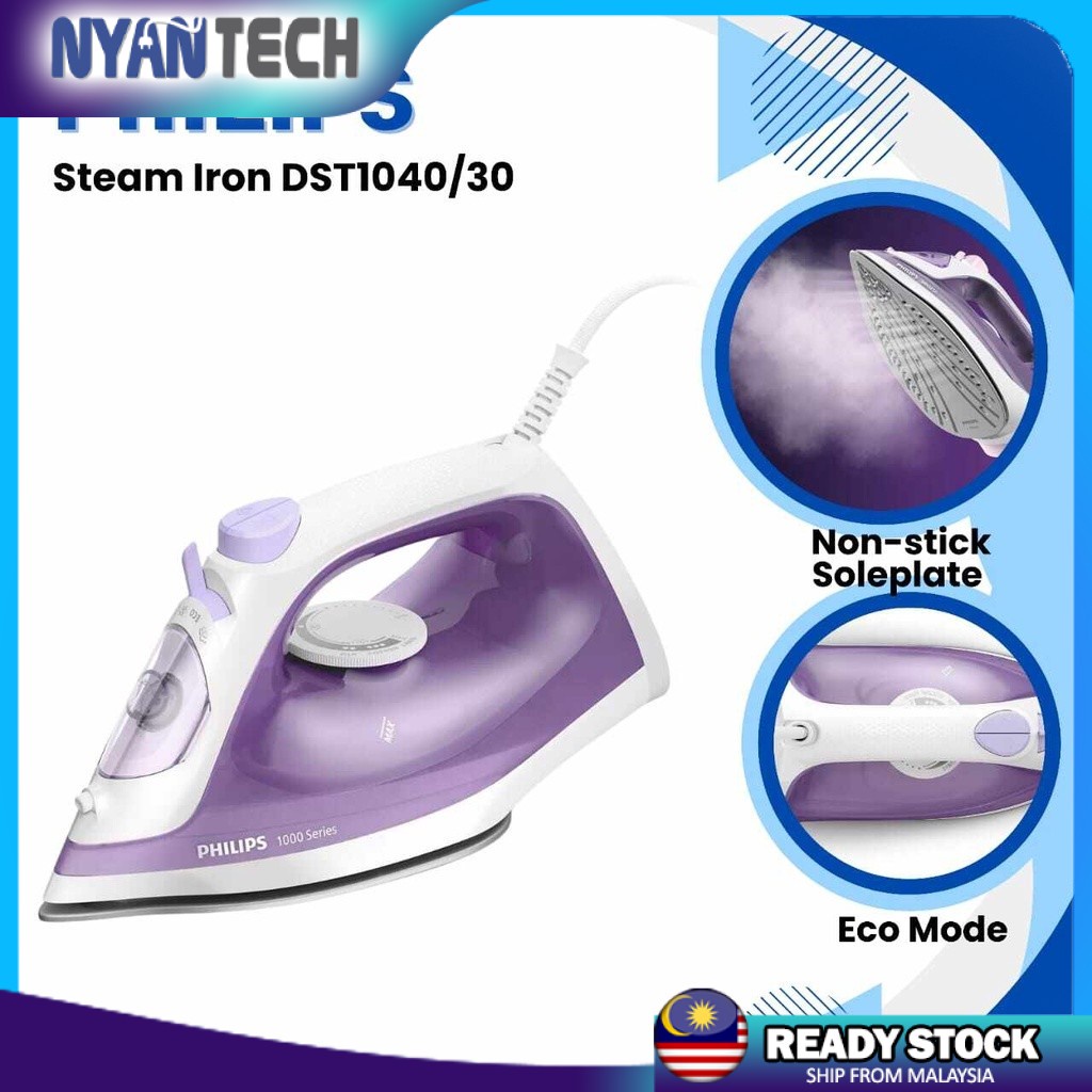 Philips 1000 Series Steam Iron with Non-Stick Soleplate (DST1040/30 ...