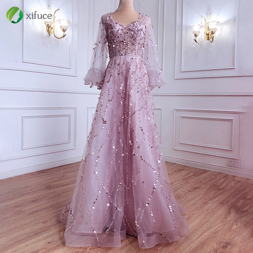 xifuce Highly Elastic Women Dress Women Slim-fitting Dress Sparkling ...