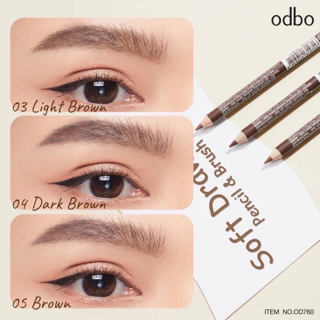 odbo Soft Drawing Eyebrow Pencil | Shopee Malaysia