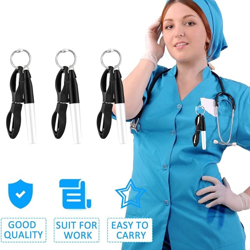 love* 15 Pack Mini Permanent Marker Mini Keychain Folding Safety ...