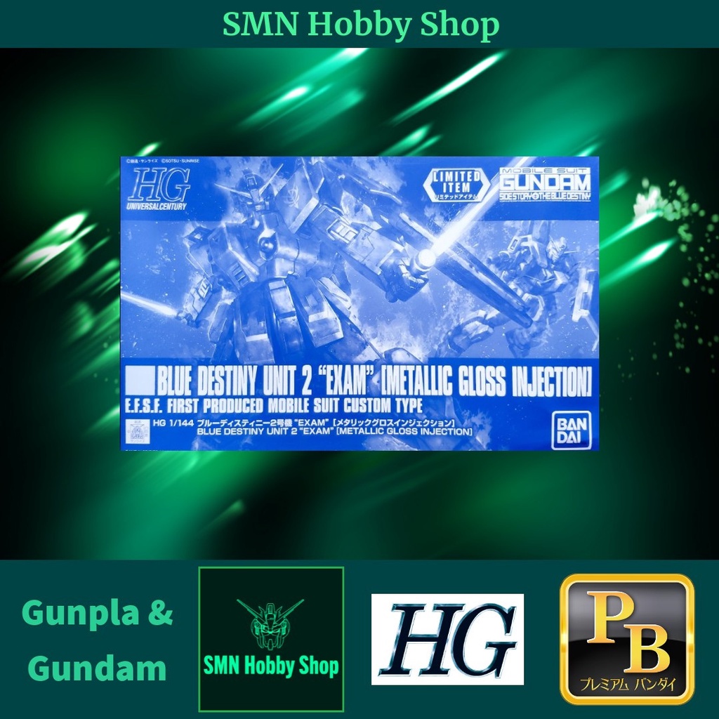 HG 1/144 Blue Destiny Unit 2 Exam Metallic Gloss Injection Limited Item ...