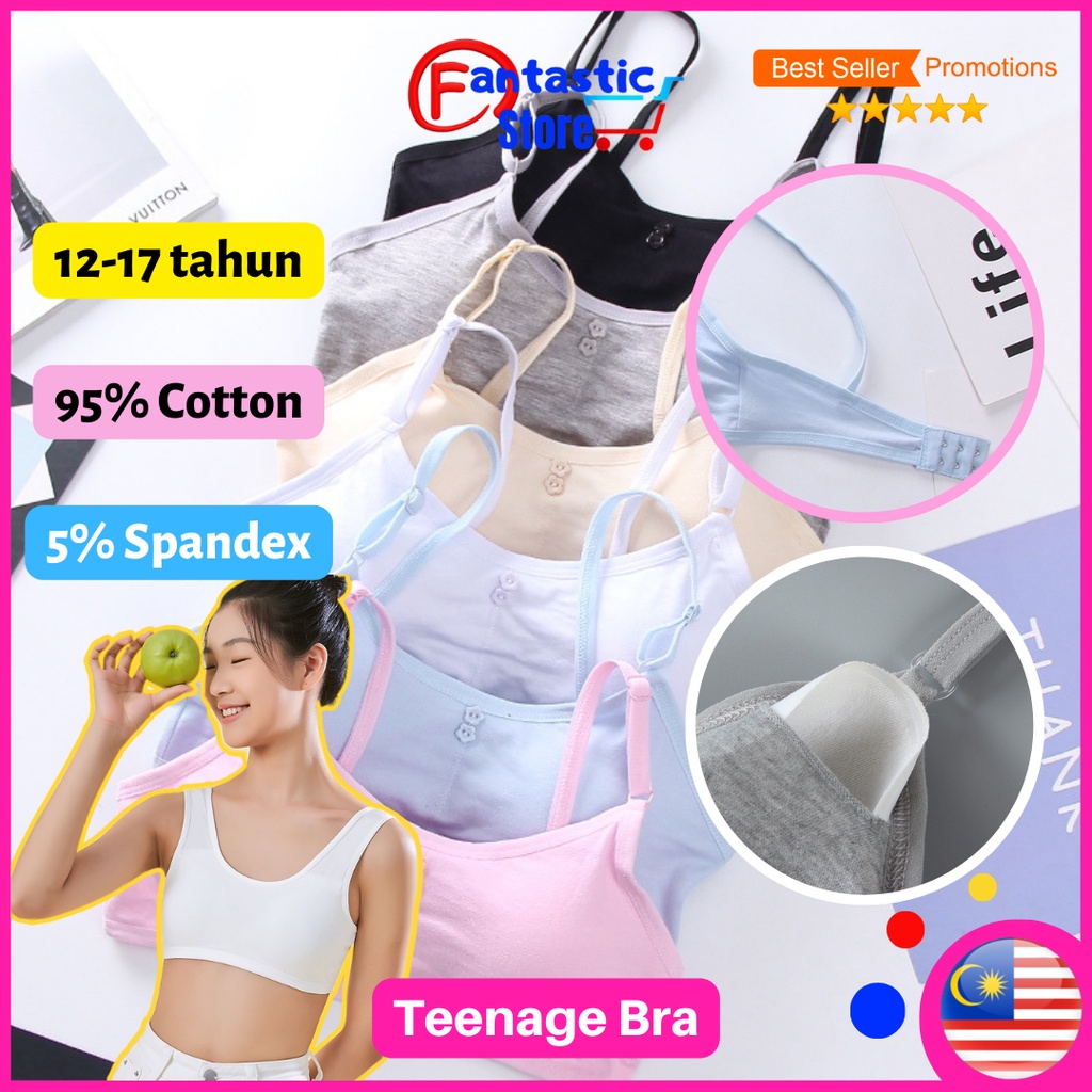 Teenager Bra Girls 30-50KG Adjustable Shoulder Straps Kids Bra budak ...