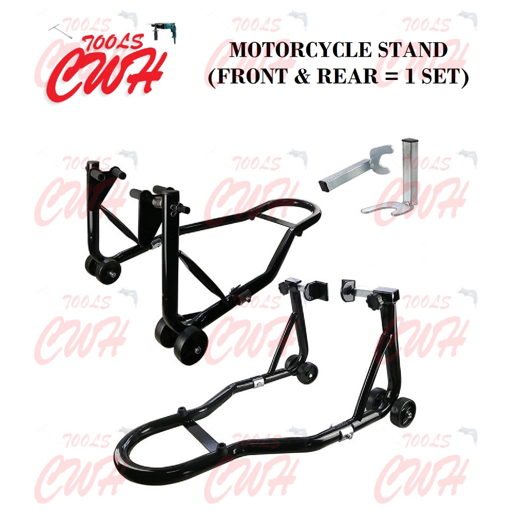 FRONT & REAR MOTORCYCLE PADDOCK STAND MOTOSIKAL KAWASAKI DUCATI HONDA ...