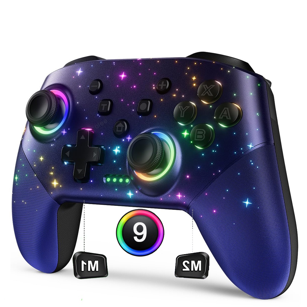 Switch Controller, LED Star Wireless Pro Controller for Switch/Lite ...
