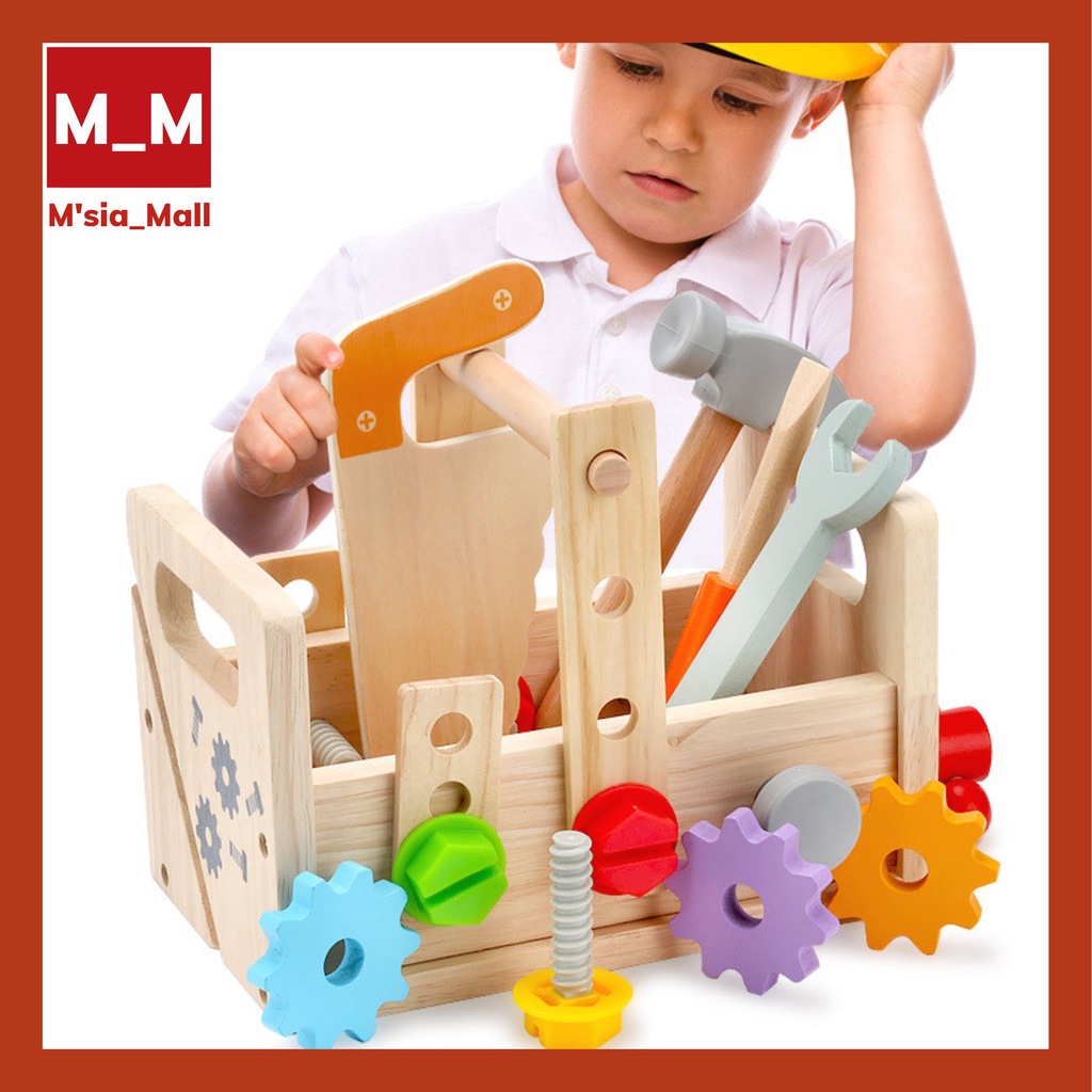Mini Wooden Tool Bench/Workbench Set/Carpentry Toy for Kids Toddlers ...