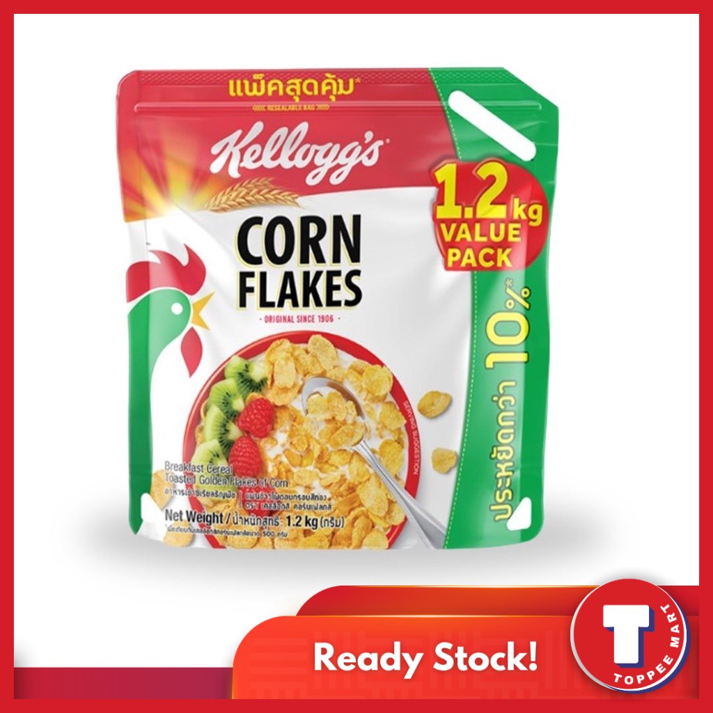 Kellogg's Corn Flakes 1.2kg [VALUE PACK] CornFlake Cereals kellogs ...