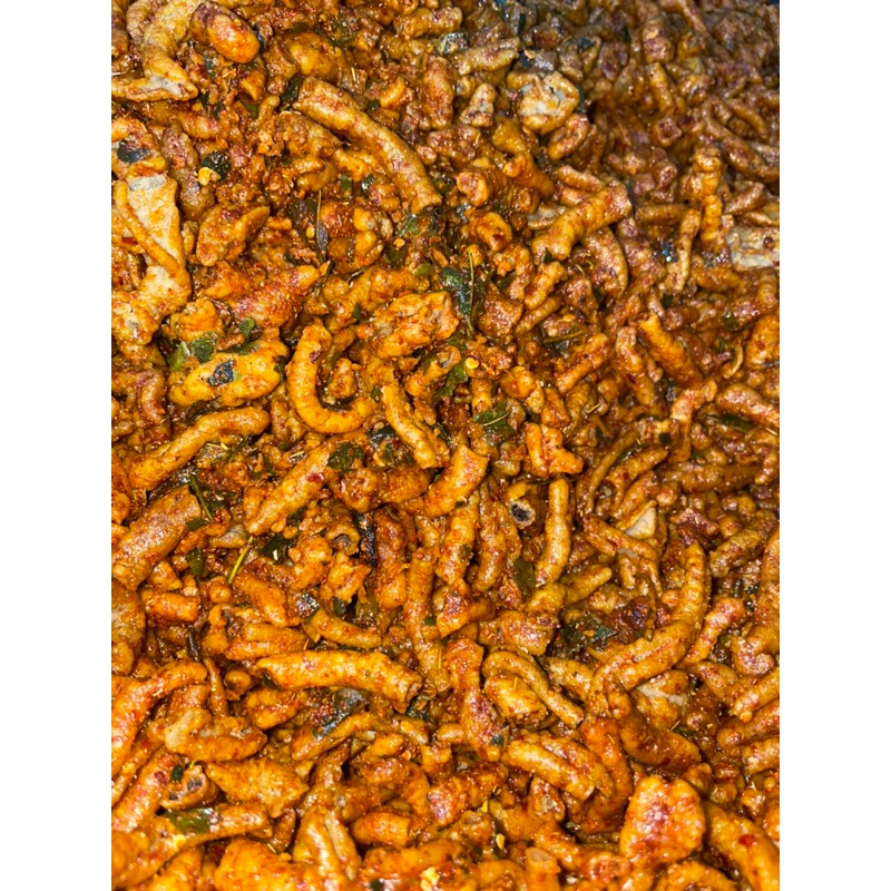 Spicy Crispy Chicken Intestines with Orange Leaves & Original 500gr ...