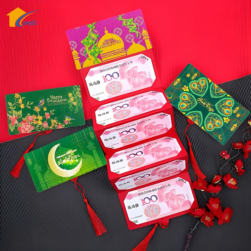 Hari Raya Folding Envelope Angpau Lesser Bairam Green Packets Eid ...