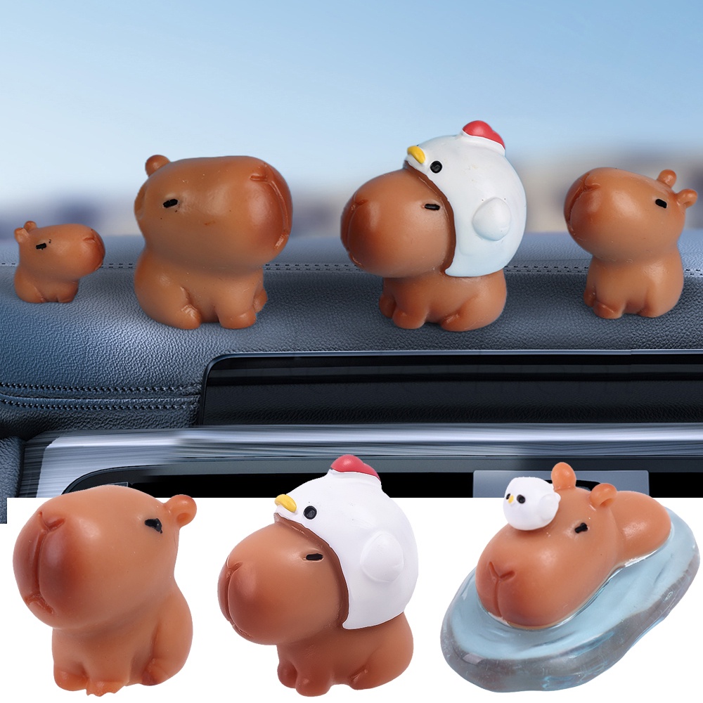 Kawaii Capybara Design Doll / Cute Resin Pufferfish Statue for Car ...