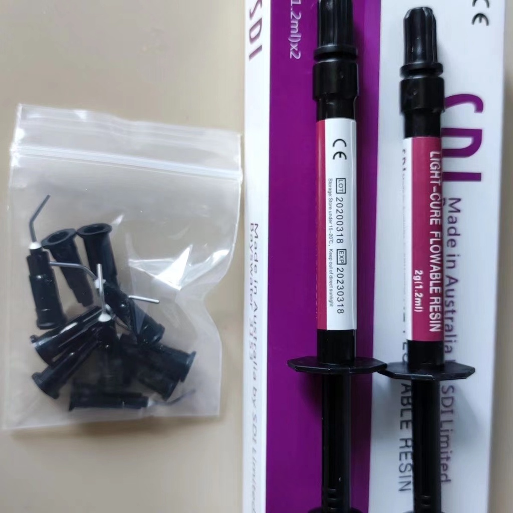 2PCS/BOX Set Dental SDI Light Cure Flowable Composite Resin Flow Curing ...