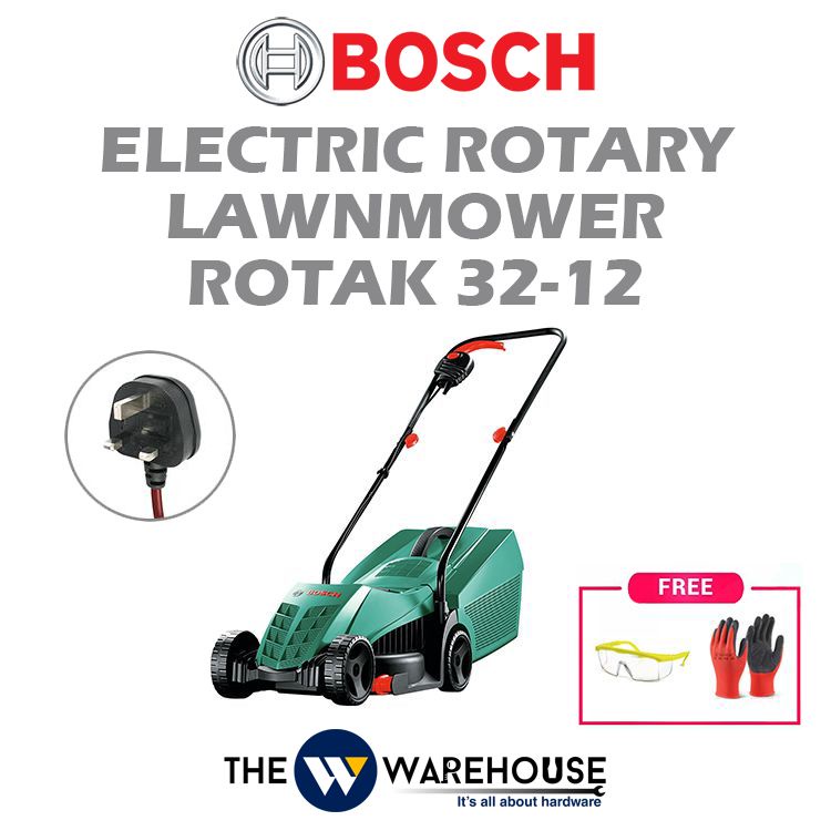 Bosch Lawn Mower Rotak 32-12 Electric Rotary Lawnmower | Shopee Malaysia