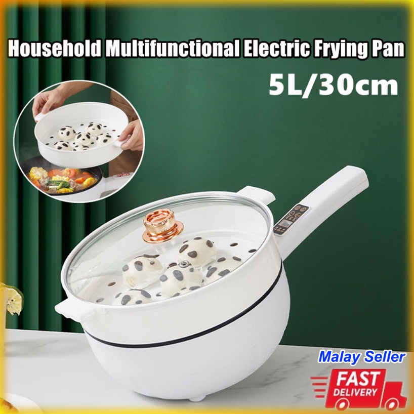 1350W Electric Frying Pan 5L Smart Multifunctional Electric Cooker Big ...