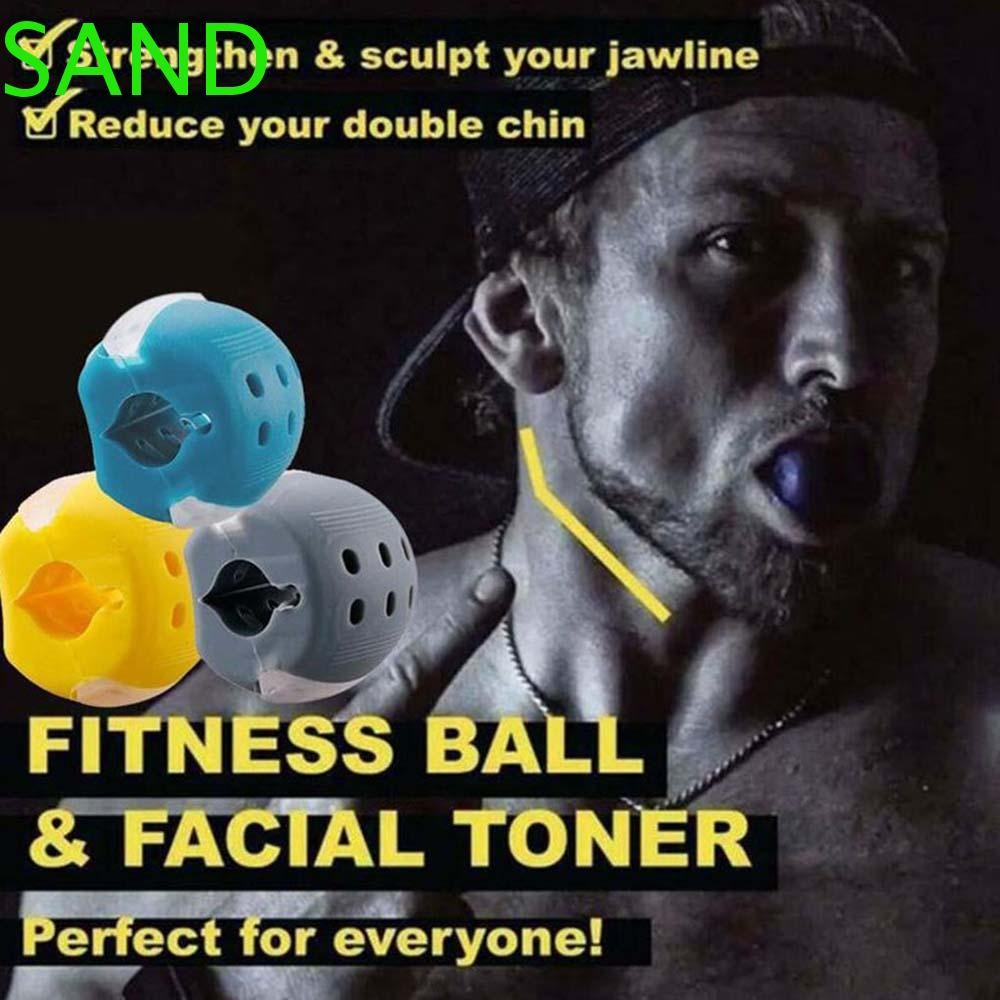 SAND Jawline Fitness Ball 30-50Lbs Food Grade Silicone Mouth Jawline ...