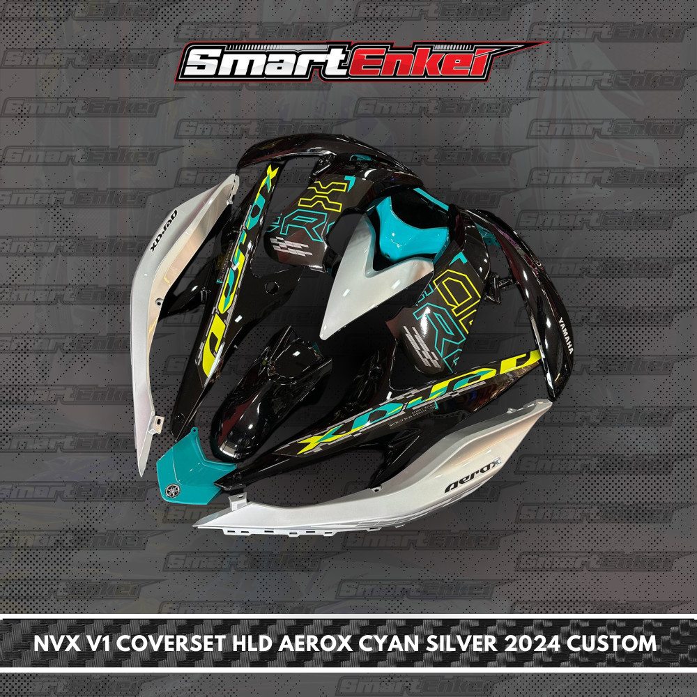 HLD - COVERSET NVX V1 HLD AEROX CYAN SILVER 2024 CUSTOM | Shopee Malaysia