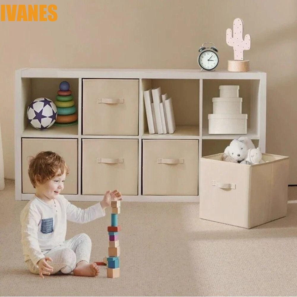 IVANES Cube Storage Box, Non Woven Fabric without Lid Square Storage ...
