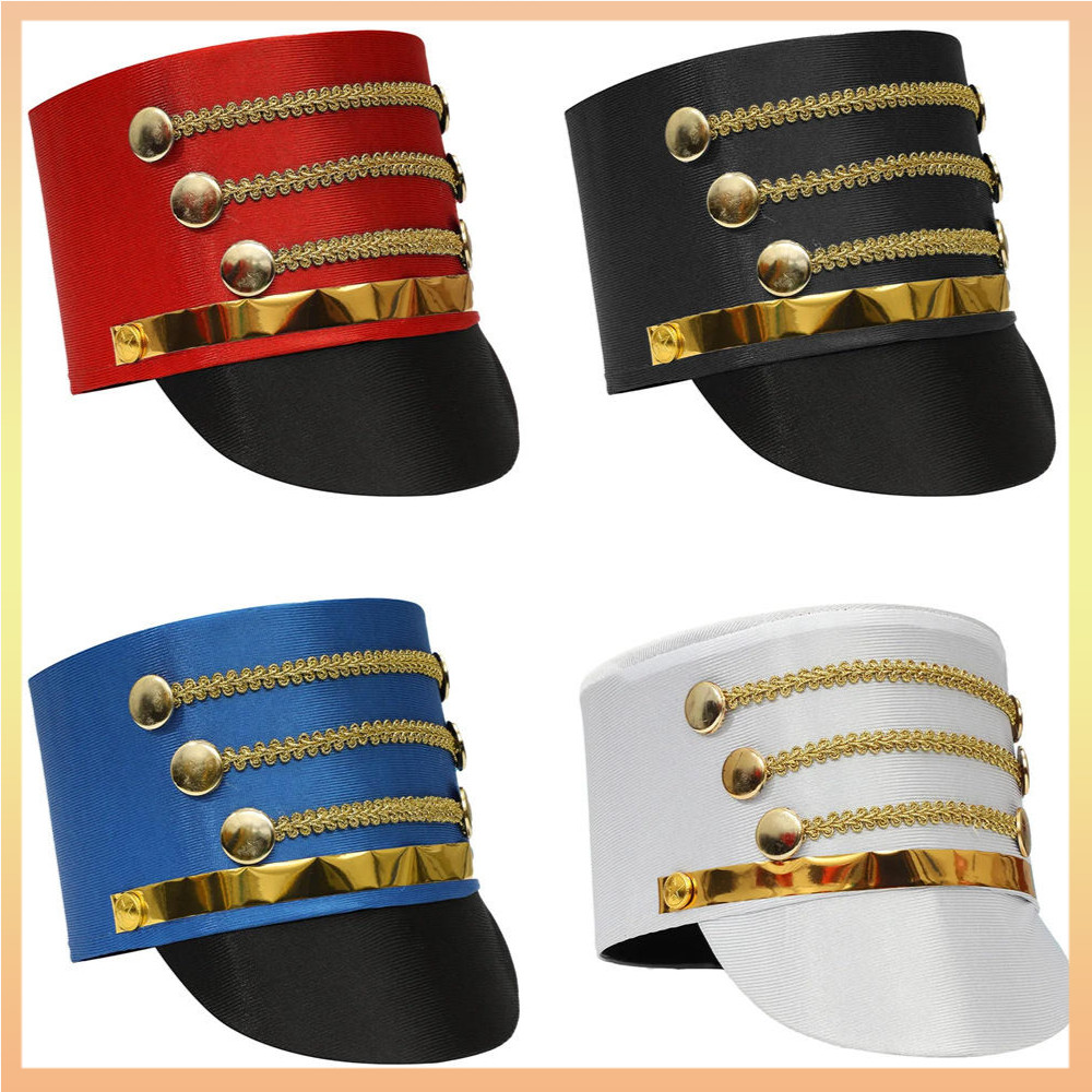 Drum Major Master Hats Marching Band Hat Military Royal Soldier Top Cap ...