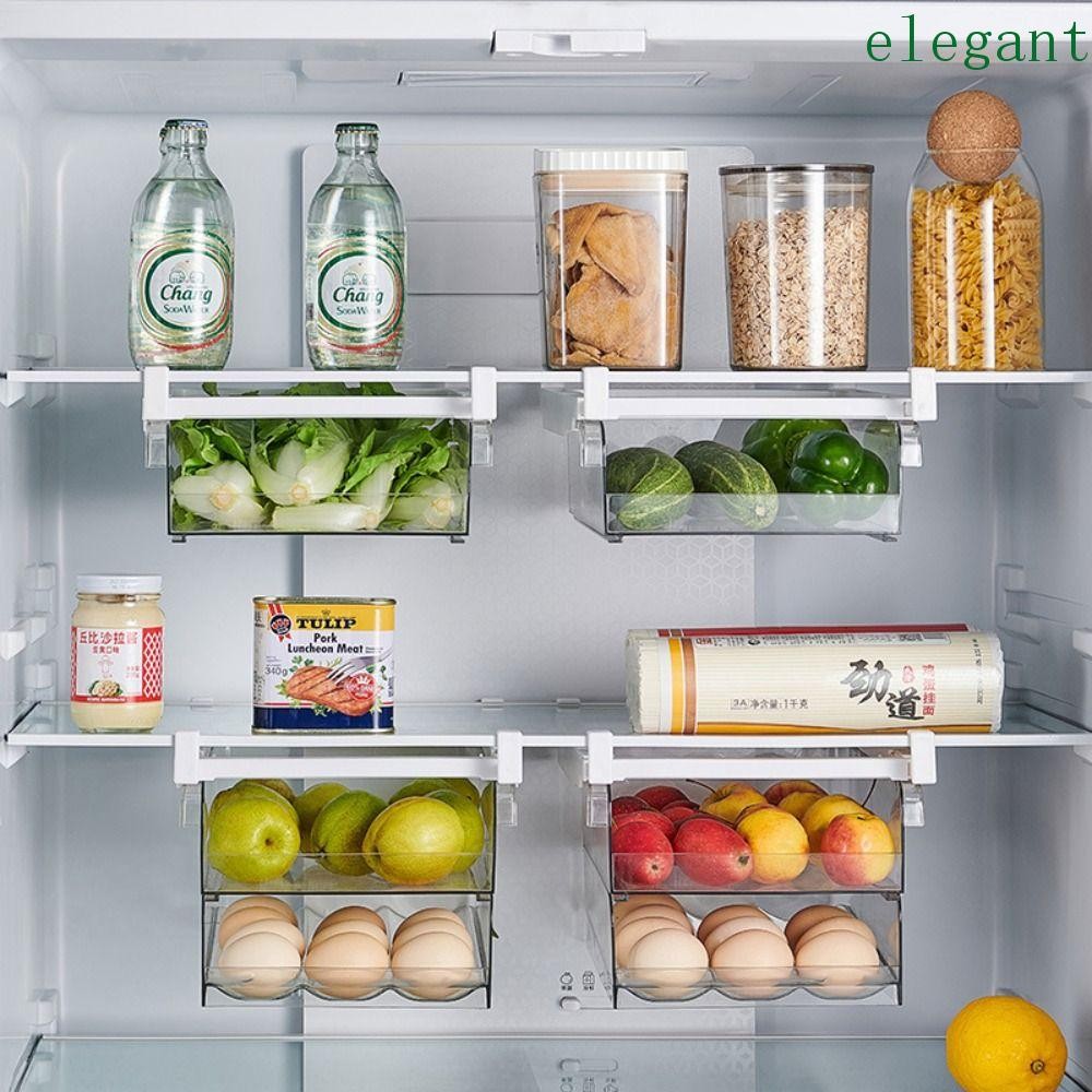 ELEGANT Eggs Fruit Storage Slide Tray, Drawer Type Adjustable Food ...