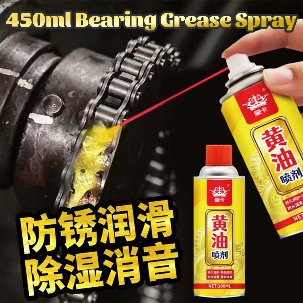 450ml Bearing Grease Spray Lubricant Minyak Gris Anti-rust Grease Spray ...