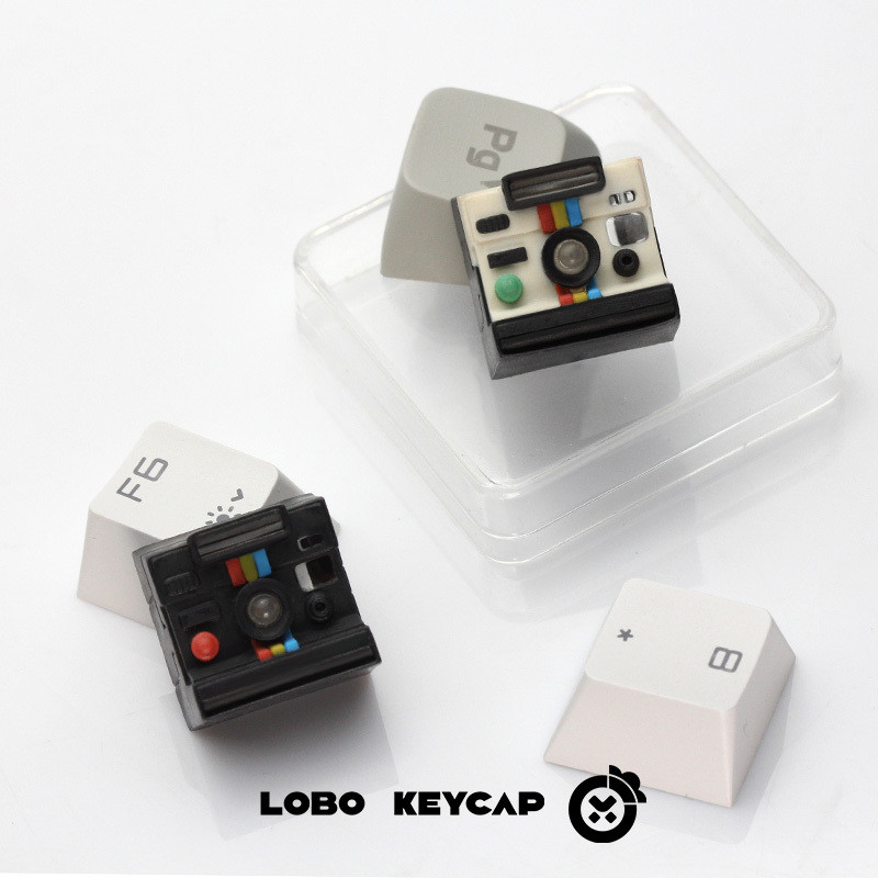 Camera Polaroid Rainbow Machine Retro Mechanical Keyboard Unique Light ...