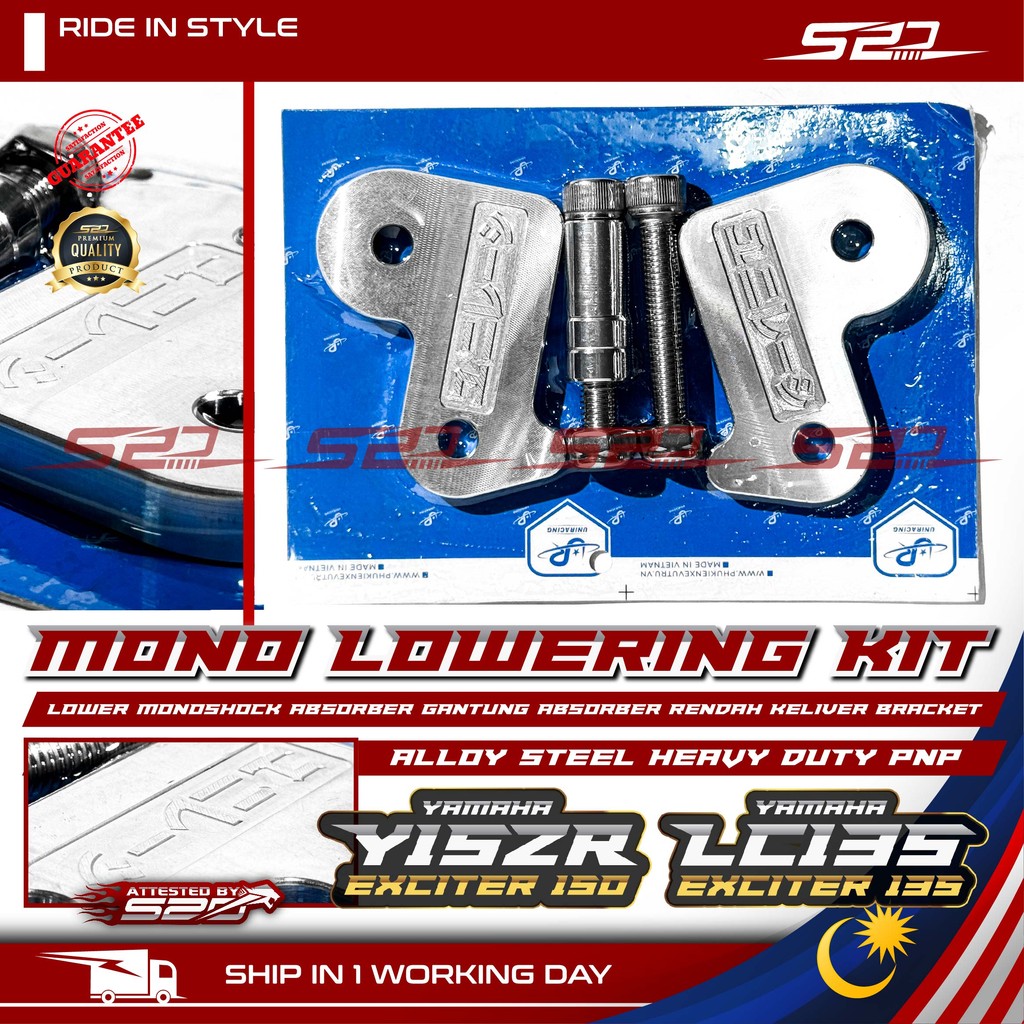 Mono Lowering Kit UNI Racing Y15 LC EXCITER 135 150 Heavy Duty Lower ...