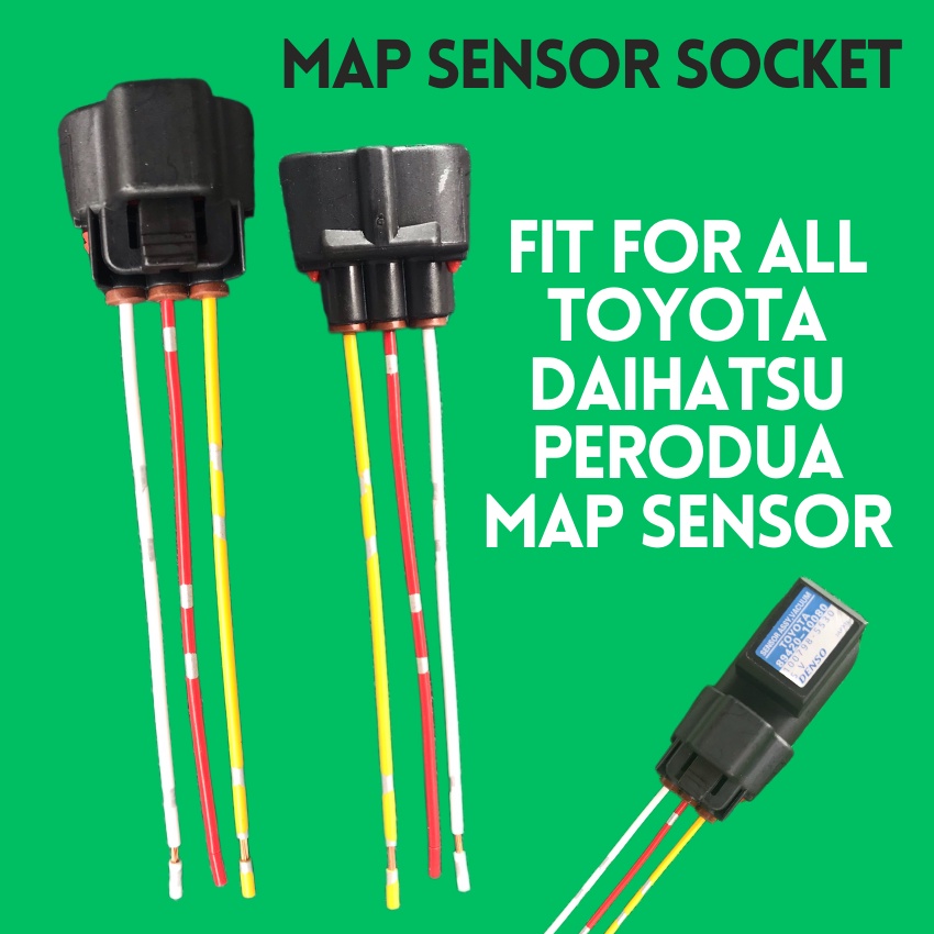 Map Sensor Socket Fit For All TOYOTA DAIHATSU PERODUA Map Sensor ...