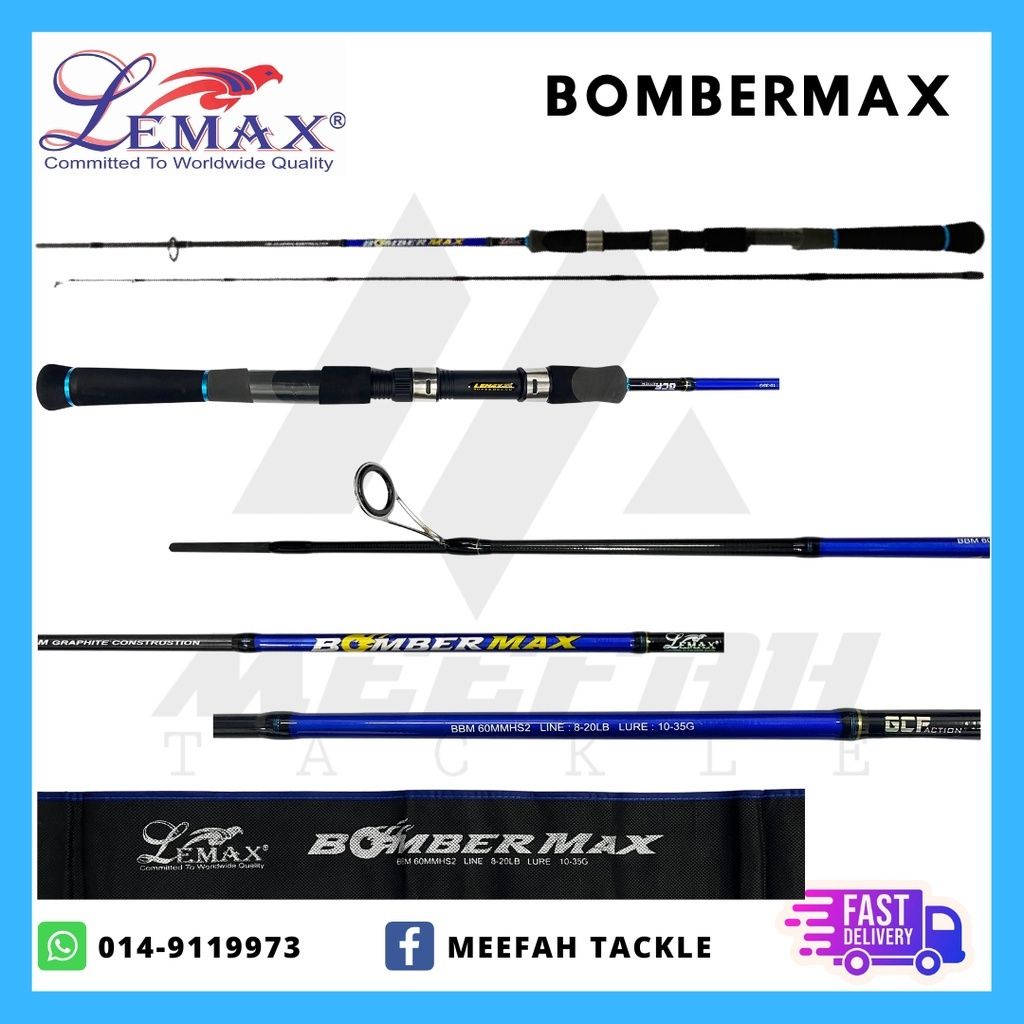 LEMAX - Bombermax - Spinning Fishing Rod Pancing | Shopee Malaysia