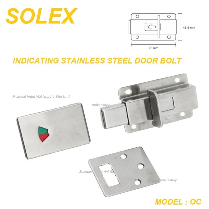 Original Heavy Duty SOLEX Indicating Stainless Steel Door Bolt Model OC ...