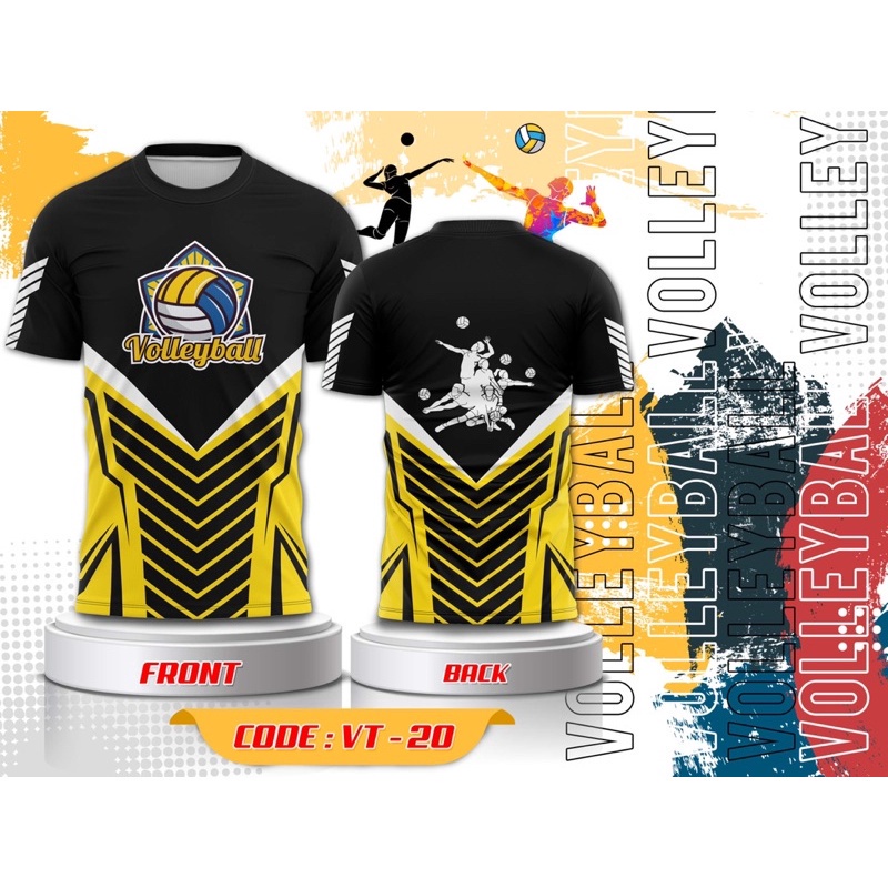 Volleyball Sublimation T-shirt Women's Men's Volleyball Full ...