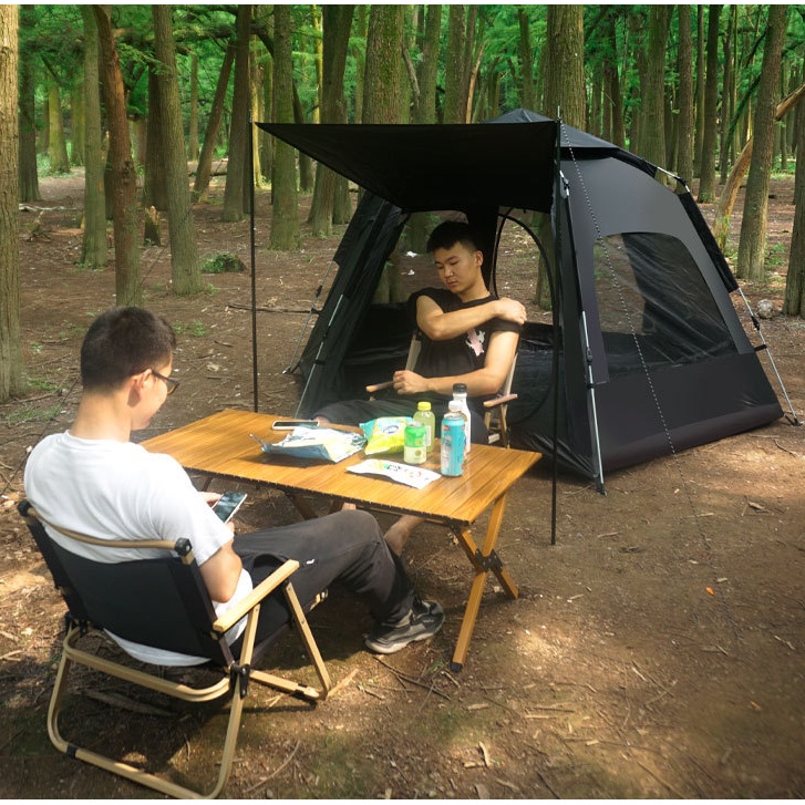 Large Family Tent UV Awning Camping Tent 2 Door Outdoor Automatic Pop ...