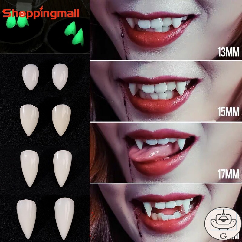 GS Nightglow Vampire Teeth / Devil Werewolf Zombie Fangs / DIY Solid ...