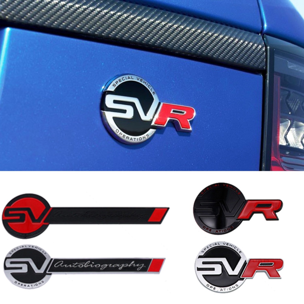 SVR Logo Car Rear Trunk Emblem Sticker for Land Rover Discovery Range ...