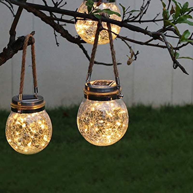 Solar Rechargeable Chandelier Outdoor Waterproof Garden Chandelier ...