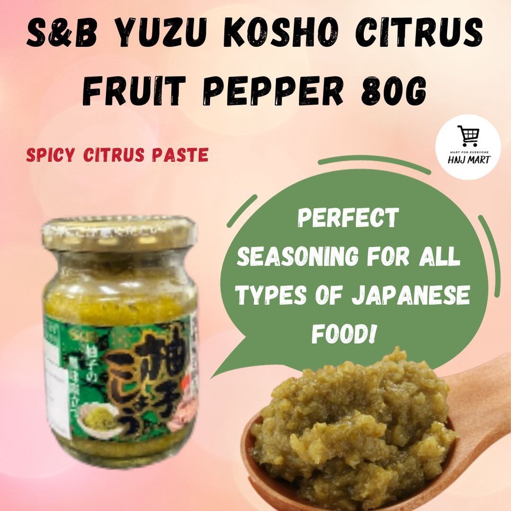 Japan S&B YUZU KOSHO CITRUS FRUIT PEPPER PASTE 80G Yuzu Pepper Herb Spice For Seasoning Cooking ...