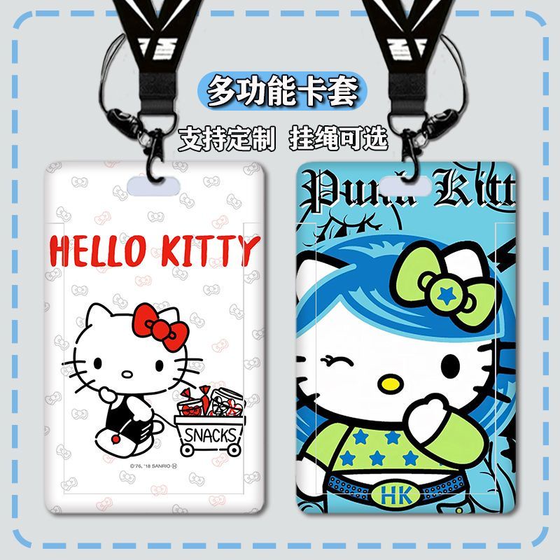 Hello Kitty Card Holder Custom Student ID Personal ID Card Case Bank ...