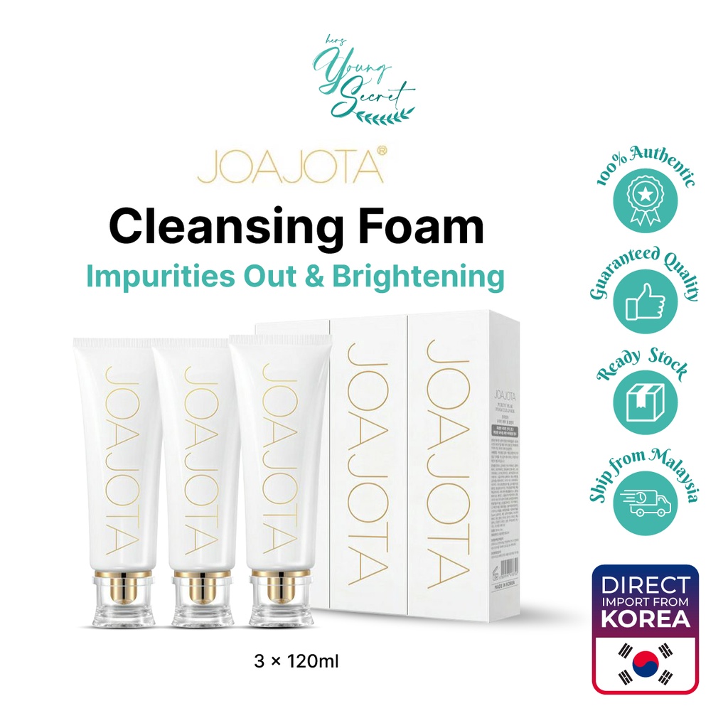 Joajota Purity Pear Foam Cleanser (3 x 120ml) 小白管氧气洗面奶 | Shopee Malaysia